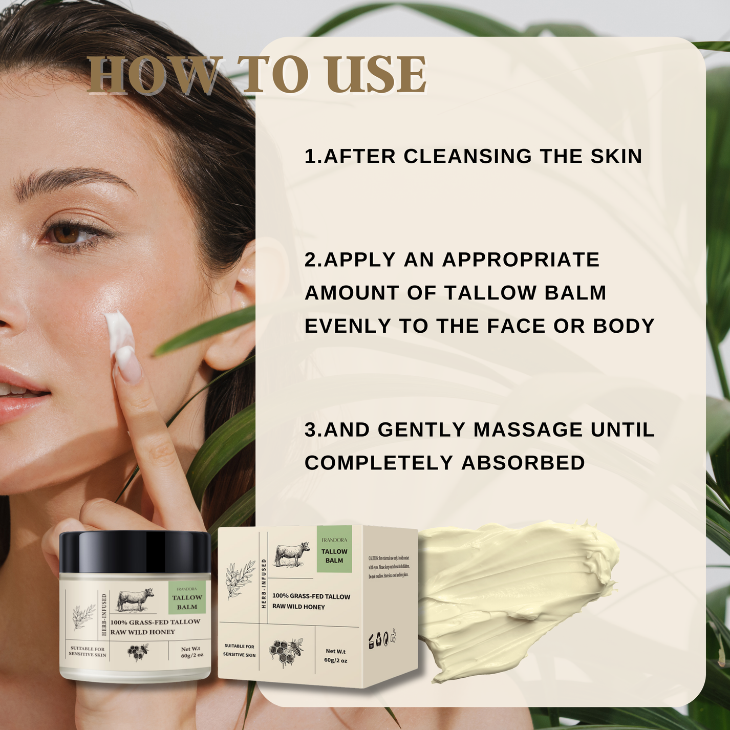 Beef tallow and Honey Balm – Frandora